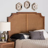 Baxton Studio Fortuna Wood & Rattan Queen Size Headboard in Ash Walnut ...