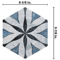 Cassis Hex Flower Black Porcelain Floor and Wall Tile - Contemporary ...