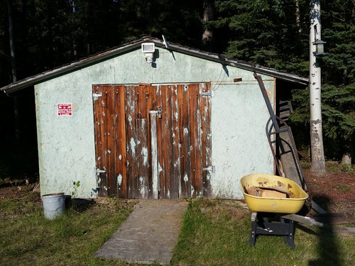 Seriously Ugly Shed, Before and After Exterior Redo