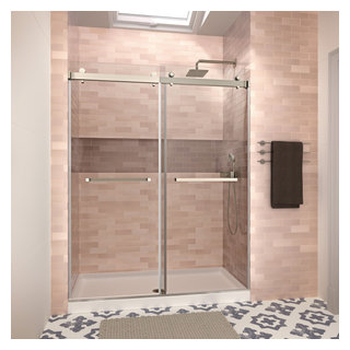 Platani 60"x74" Sliding Shower Door, CrystalTech Treated 5/16" Tempered ...