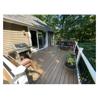 Before & After Uxbridge Trex Deck - Traditional - Deck - Boston - by Deck It | Houzz