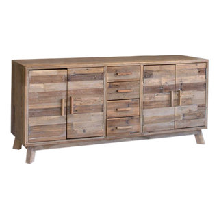 Wood Chest With 4 Doors and 4 Drawers - Rustic - Accent Chests And ...