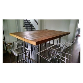 HIgh top reclaimed wood communal table - Modern - Chicago - by Urban ...