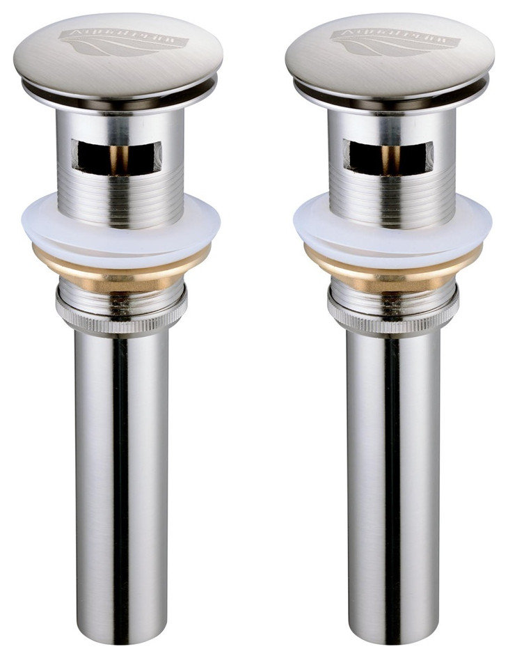 Aquaterior 2 Pack 1 5/8" Bathroom Pop Up Drain with Overflow Lavatory ...