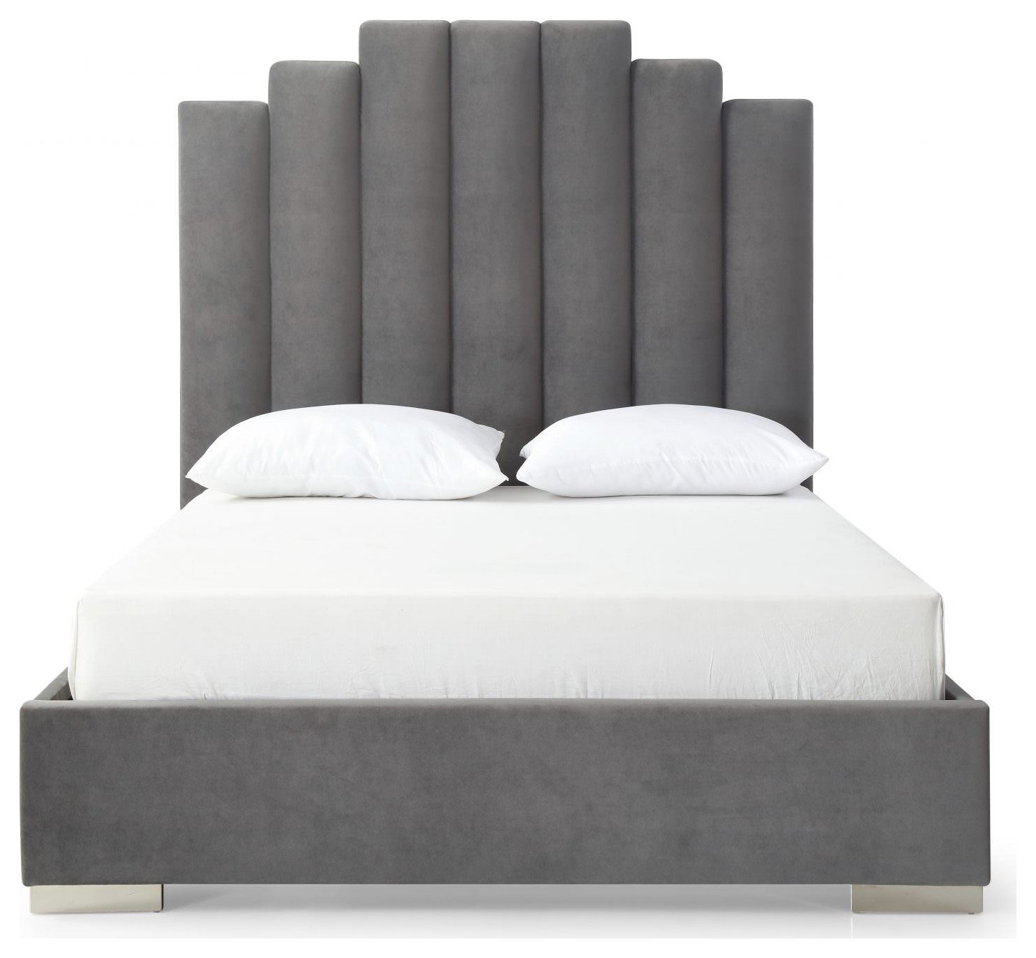 Jordan Bed Queen, Gray - Contemporary - Platform Beds - by First of a ...
