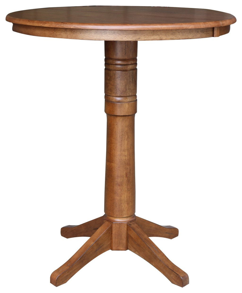Traditional Dining Table, Pedestal Base With Extendable Wood Top ...