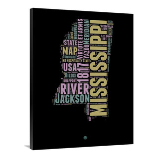 "Mississippi Word Cloud 1" Fine Art Print, 30" x 40" - Modern - Prints ...