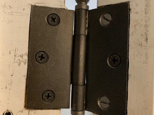 Hinge projection on door?