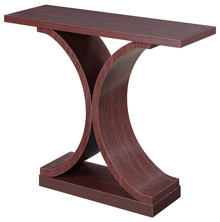 Convenience Concepts Newport Infinity Console Table, Mahogany ...