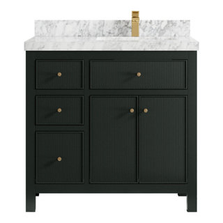 Willow Collection Sonoma 36 Right Offset Bath Vanity, 36" Right Offset ...