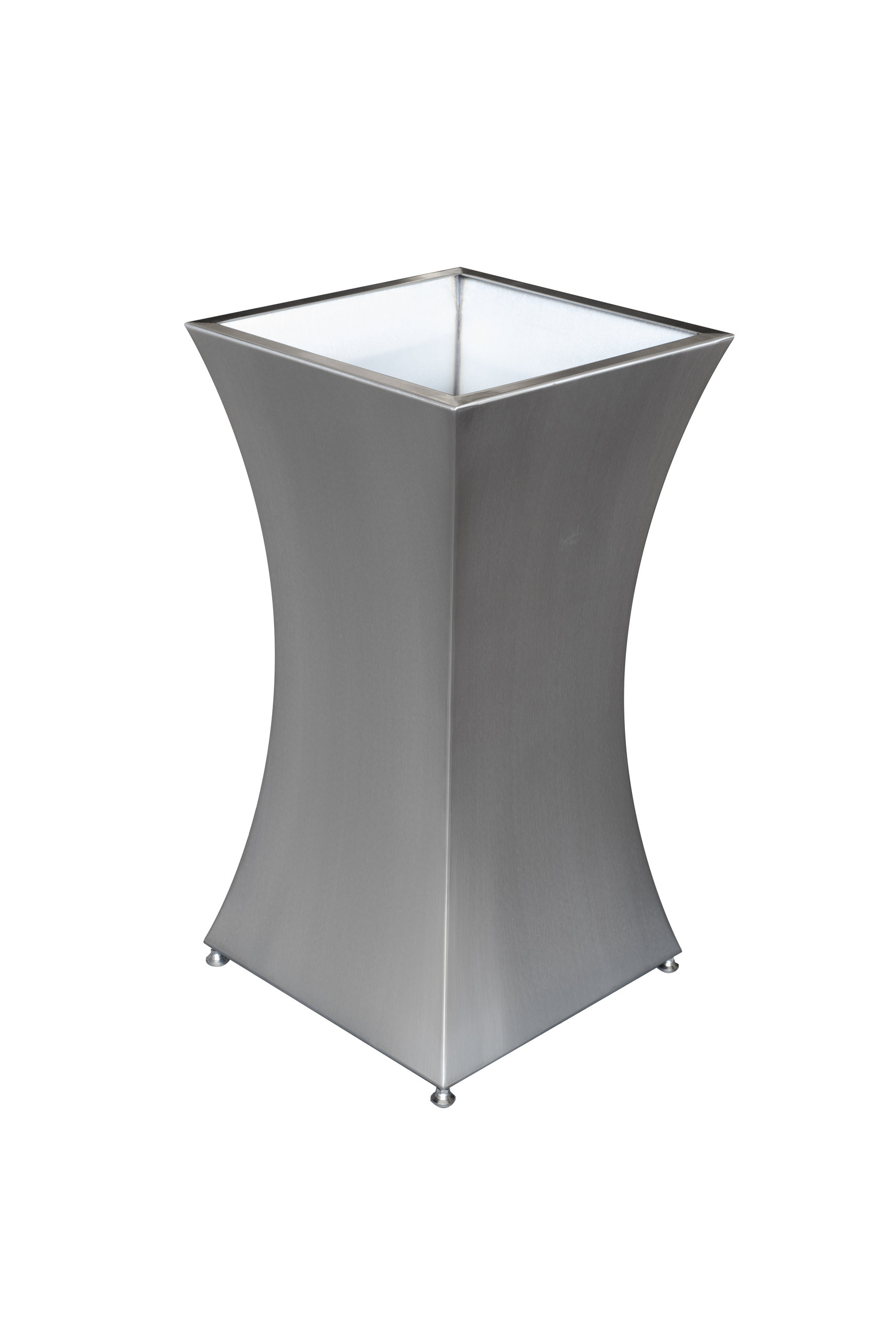 Stainless Steel Planters, Seamless/Curved, Hera Design, 16"x16"x30 ...
