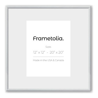 Hammered White 1" Vintage Gallery/Picture Frame with Bright White Mat ...