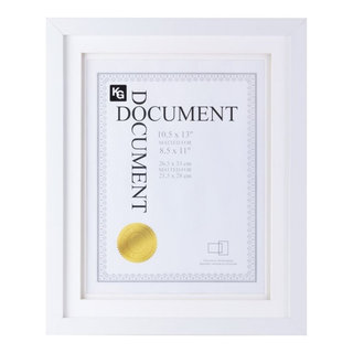 Pemberly Row Contemporary Morgan Frame 10.5" x 13" White Engineered ...