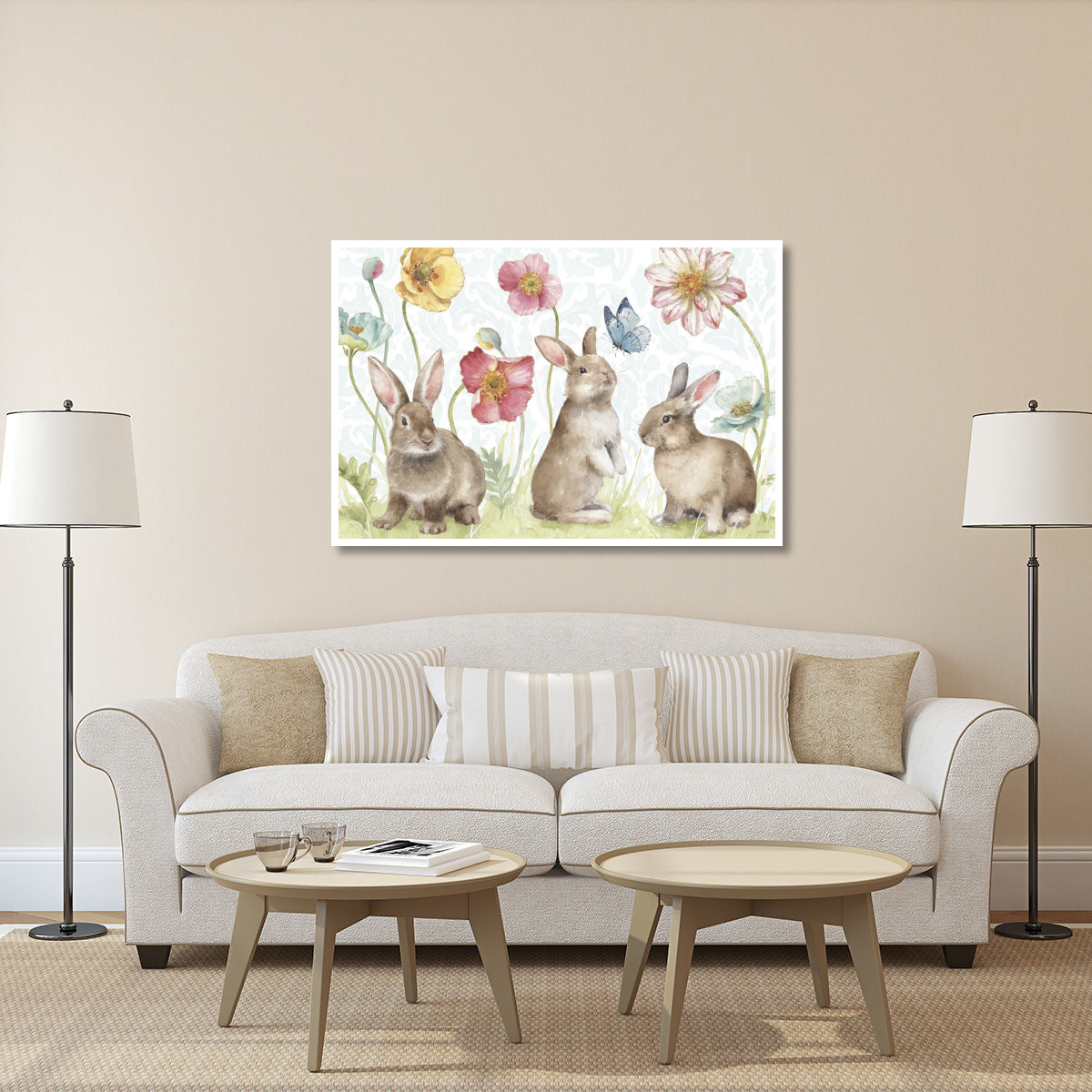 "Spring Softies Bunnies I" Digital Paper Print by Lisa Audit, 20"x14 ...