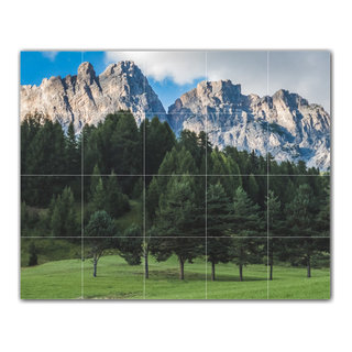 Mountains Ceramic Tile Wall Mural HZ500874, 21.25" Wide x 17" High ...