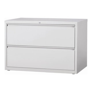 UrbanPro 2-Drawer Modern Metal Lateral File Cabinet in Light Gray ...