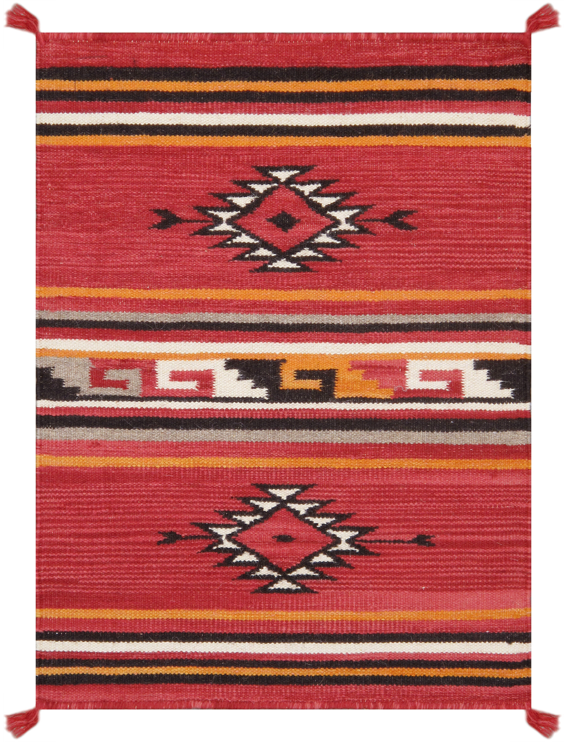 Tuscany Reversible Wool Red Area Rug- 2' 2'' X 3' 0'', 2' 2'' X 3' 0 ...