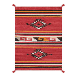 Tuscany Reversible Wool Red Area Rug- 2' 2'' X 3' 0'', 2' 2'' X 3' 0 ...