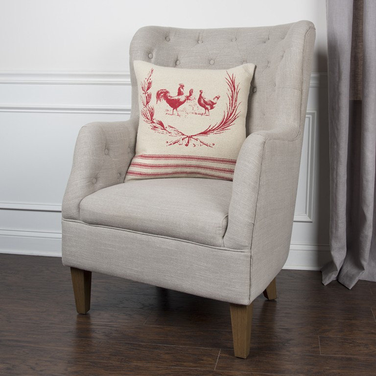 Red Distressed Farmhouse Throw Pillow - Farmhouse - Decorative Pillows ...