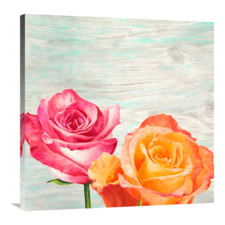 "Funky Roses II" by Jenny Thomlinson, 36"x36" - Traditional - Prints ...