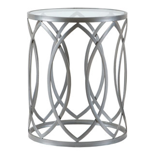 Arlo Metal Round Accent Table - Contemporary - Side Tables And End ...