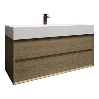 MAX 48" Floating Bath Vanity With Acrylic Sink - Modern - Bathroom ...