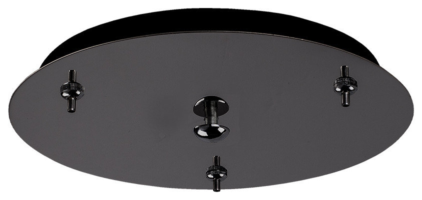 Multi-Port Canopy, Black Chrome, 11"Dx1"H, 11"Dx1"H - Modern - Lighting ...