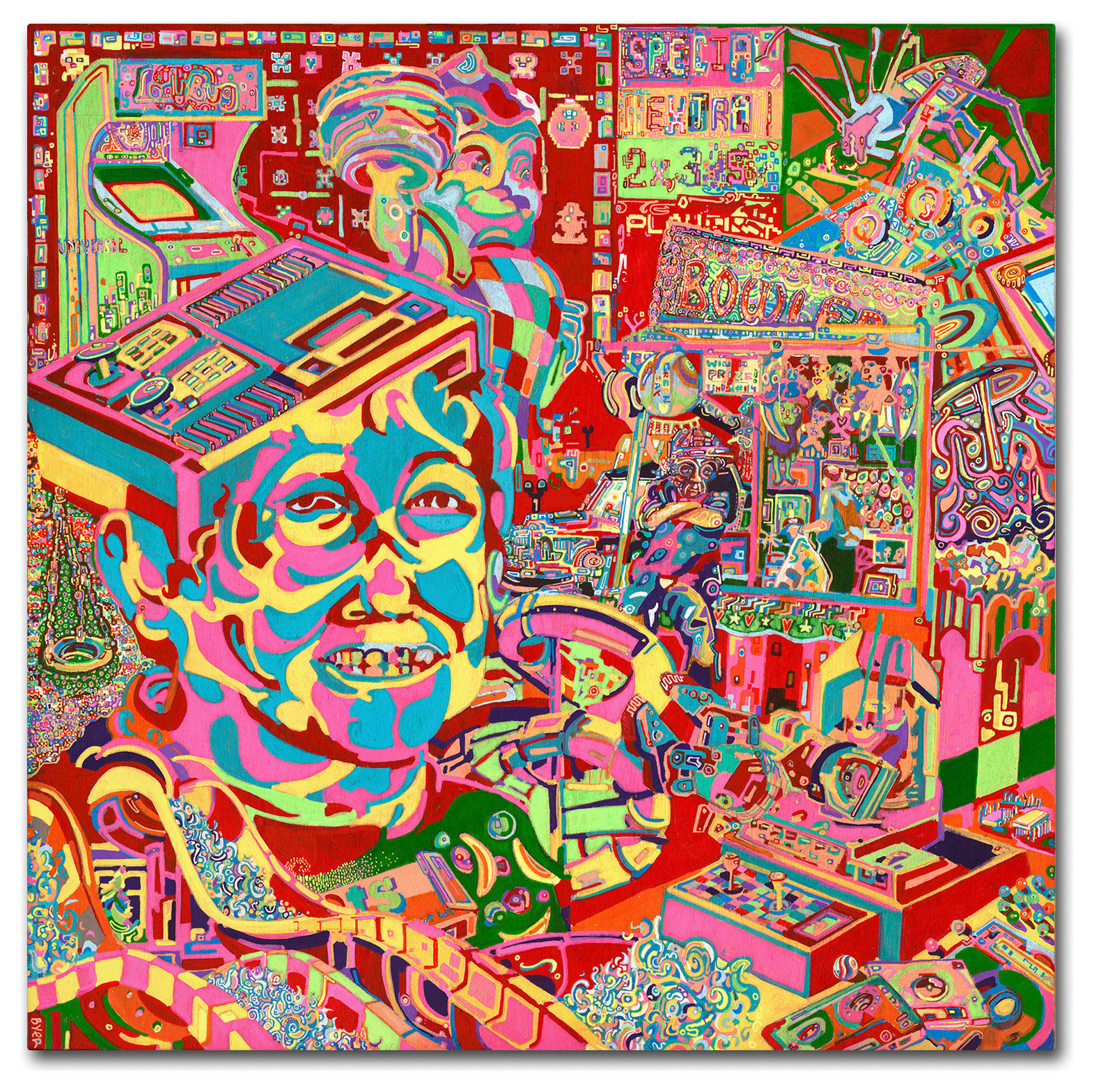Josh Byer 'The Gamer Kid' Canvas Art, 14"x 14" - Contemporary - Prints ...