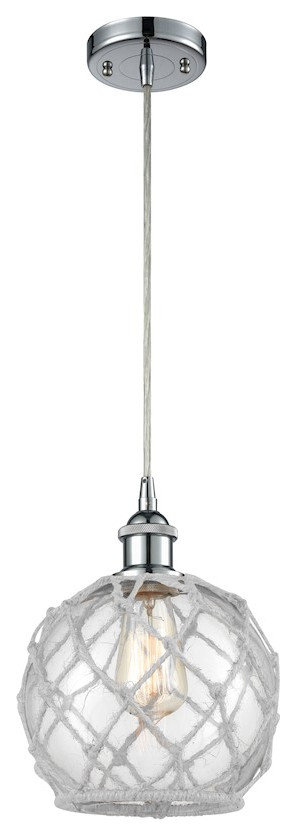 Innovations Rope 8" Mini Pendant, Amber/Chrome/Sphere, 516-1P-PC-G122 ...