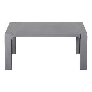 Cabo Aluminum Frame Coffee Table in Gray - Transitional - Outdoor ...