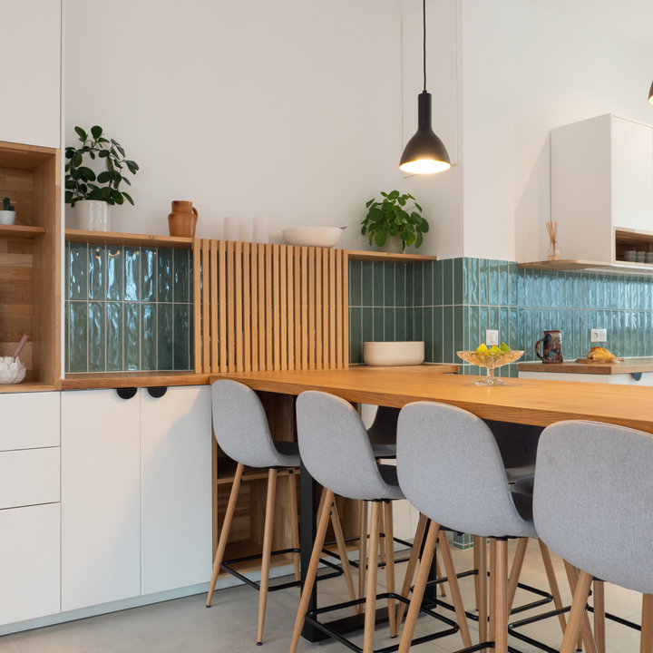 75 photos et idées déco de cuisines avec une crédence verte - Décembre ...