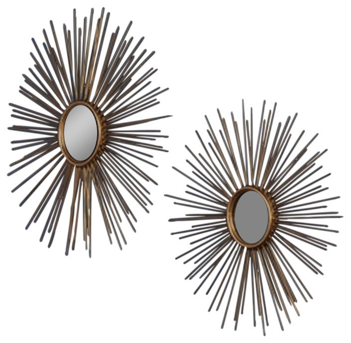 Doniel Accent Mirror Set in Antique Gold (Set of 2) A8010054 ...