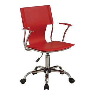 Contemporary Styled Mid-Back Office Chair, Red - Contemporary - Office ...
