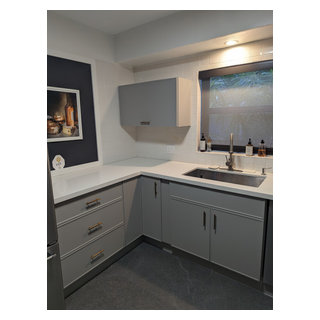 Modern Kitchen Remodel Done in a Haze SuperMatte Slim Shaker Door ...