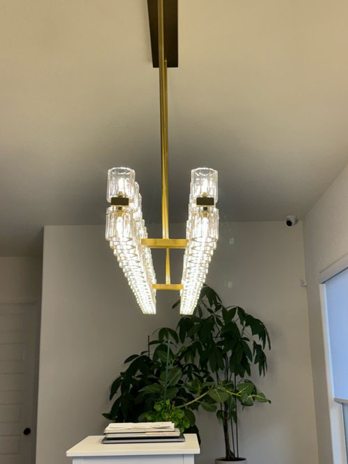 how to fix crooked chandelier….Help