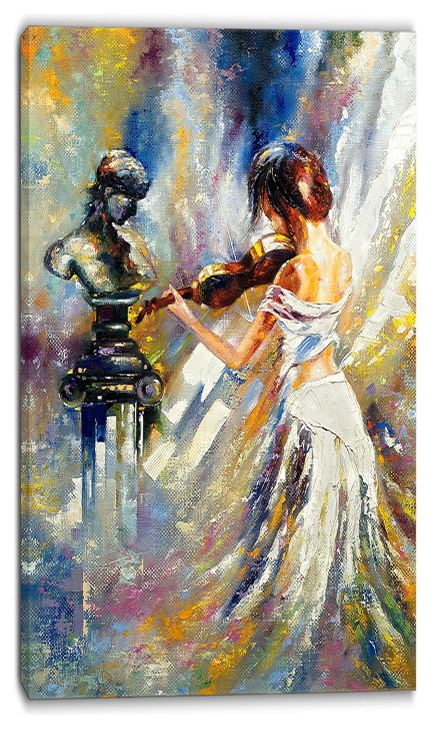 "Love With Endless Music" Abstract Canvas Art Print, 16"x32 ...