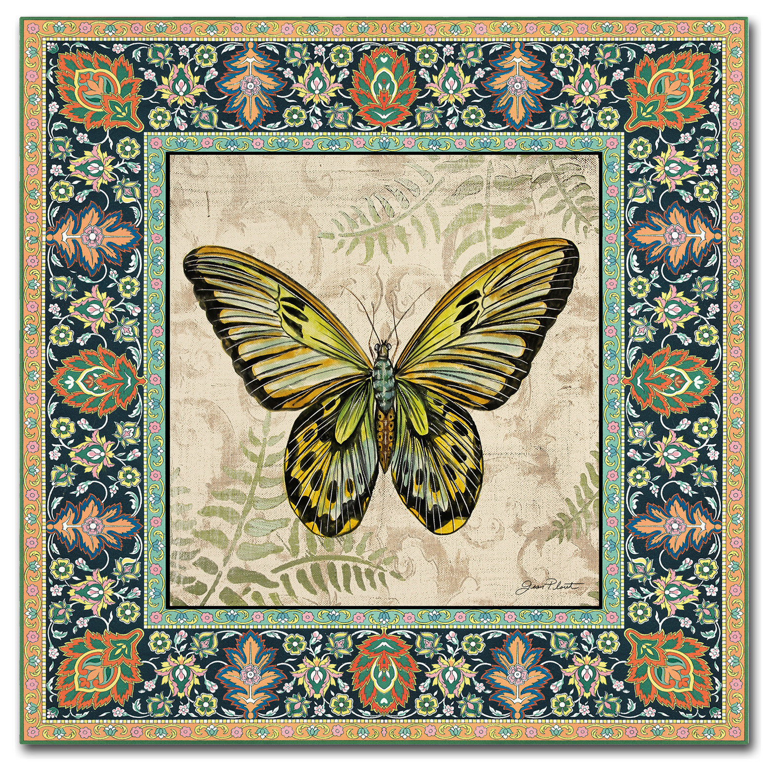 Jean Plout 'Butterflies 1' Canvas Art, 18"x18" - Contemporary - Prints ...