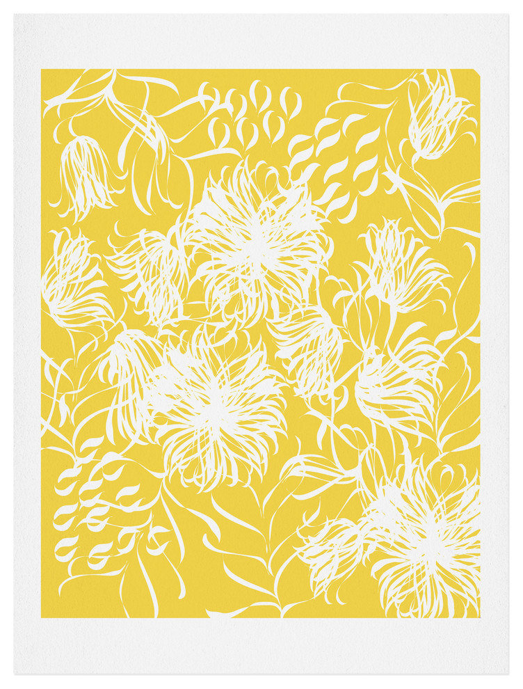 Deny Designs Vy La Bright Breezy Yellow Art Print, Small - Contemporary ...