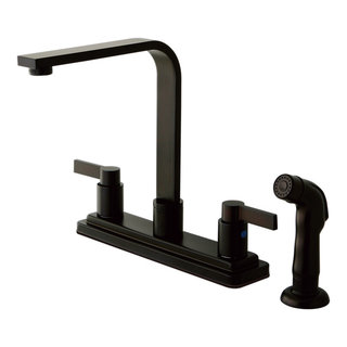 NUVO FUSION Euro high Rise Spout Kitchen Faucet With Side Sprayer ...
