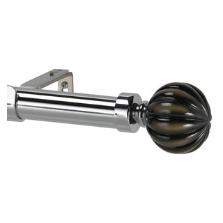 Ceramic Ball Non-Telescoping Curtain Rod, 96'' - Transitional - Curtain ...