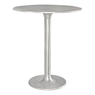 Salvatore Collection Multi-Purpose Pedestal Aluminum End Table for Home ...