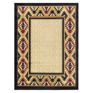 Yellowstone YLS4007 Cream 7 ft. 10 in. x 10 ft. 3 in. Southwest Area ...