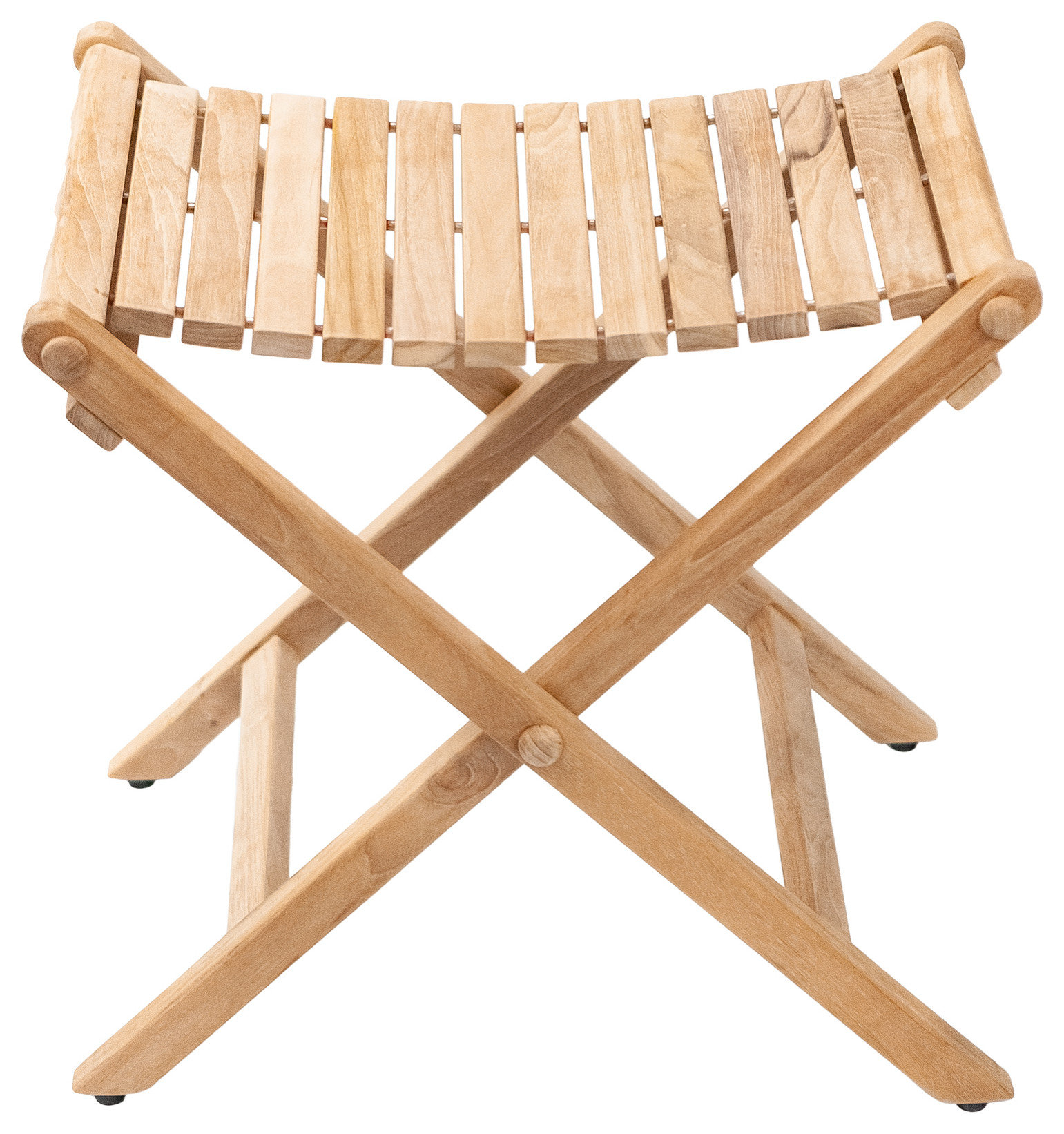 Nordic Style Teak Folding String Seat - Asian - Outdoor Folding Chairs ...