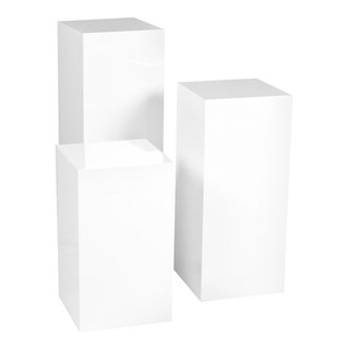 Block Pedestal 3-Piece Set - Contemporary - Plant Stands And Telephone ...