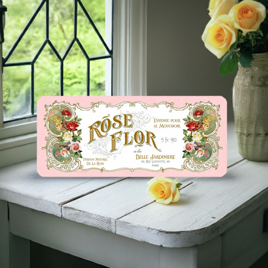 Vintage-Style French Perfume Lable Sign - Contemporary - Wall Accents ...