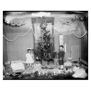 Koo Children, Christmas Tree in 1919 Print, 17" x 22" - Contemporary ...