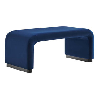 Koda Performance Velvet Waterfall Ottoman - Contemporary - Platform Beds - by Bison Commerce | Houzz
