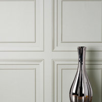 Distinctive Grey Square Panel Wallpaper, Bolt - Transitional ...