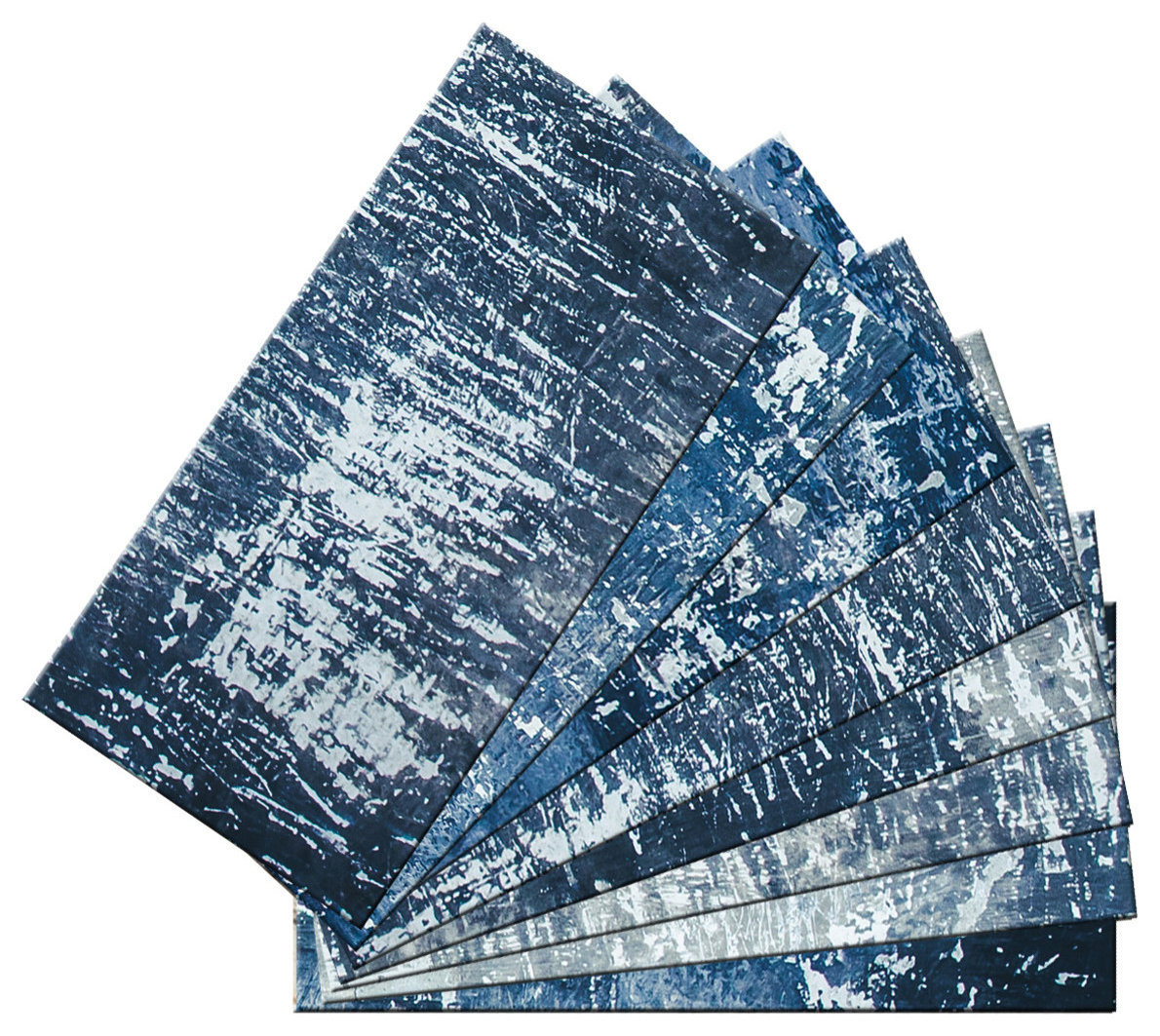 3"x6"x2mm SkinnyTile Peel&Stick Glass Skin Wall Tile, Set of 48 ...