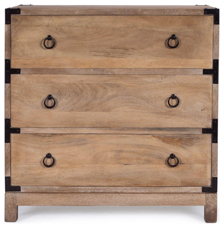 Forster Natural Mango Campaign Chest - Industrial - Accent Chests And ...
